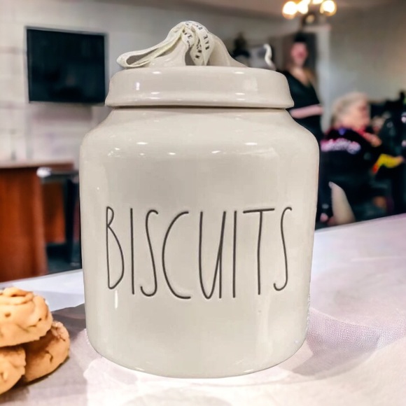 Rae Dunn | Kitchen | Rae Dunn Biscuits Canister Cookie Jar New With ...